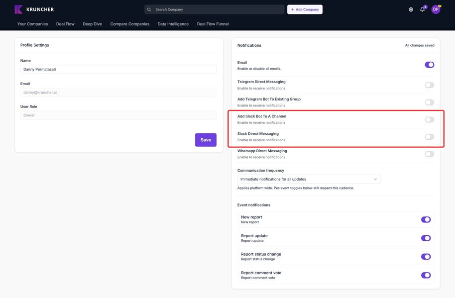 How to Enable Slack Integration